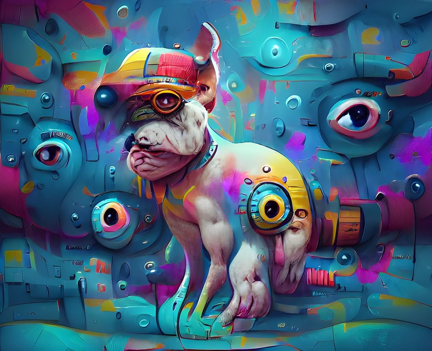 Cyclop dog by Roch Urbaniak - AI Generated Artwork - NightCafe Creator