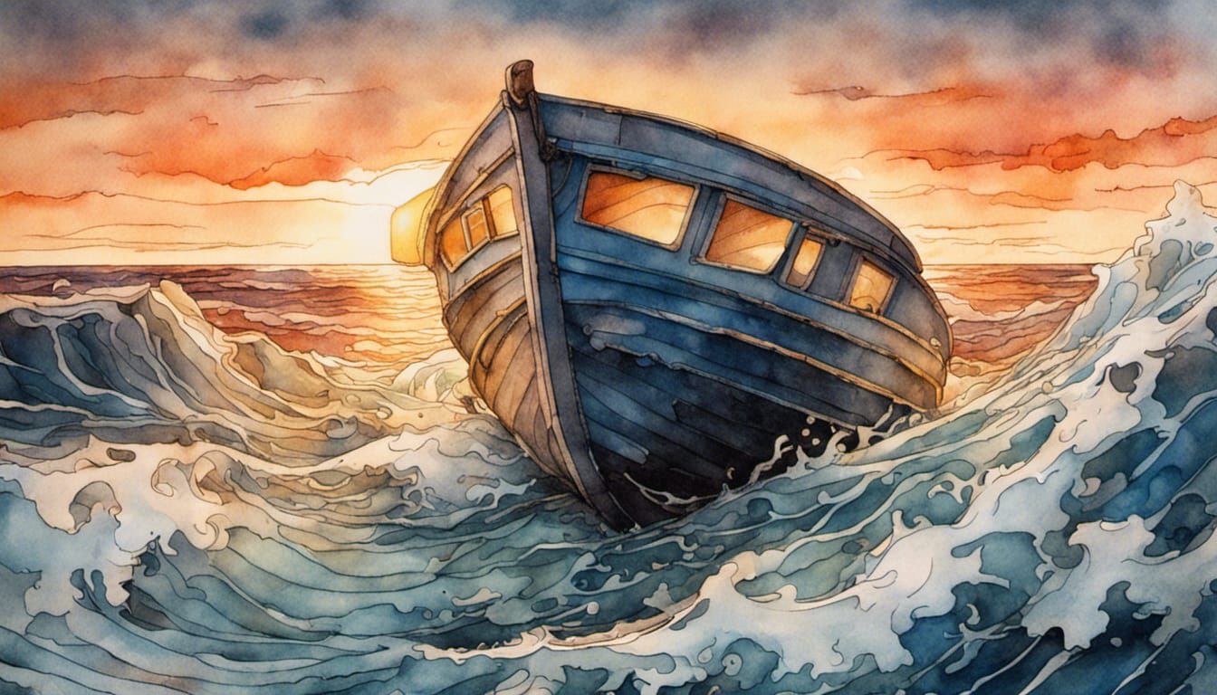 Rough seas - AI Generated Artwork - NightCafe Creator