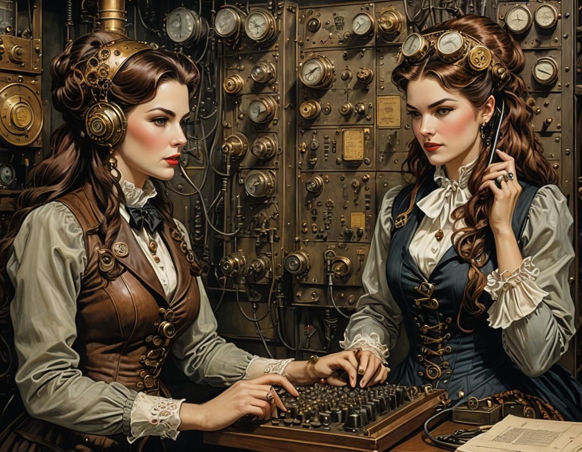 Steampunk technology - AI Generated Artwork - NightCafe Creator