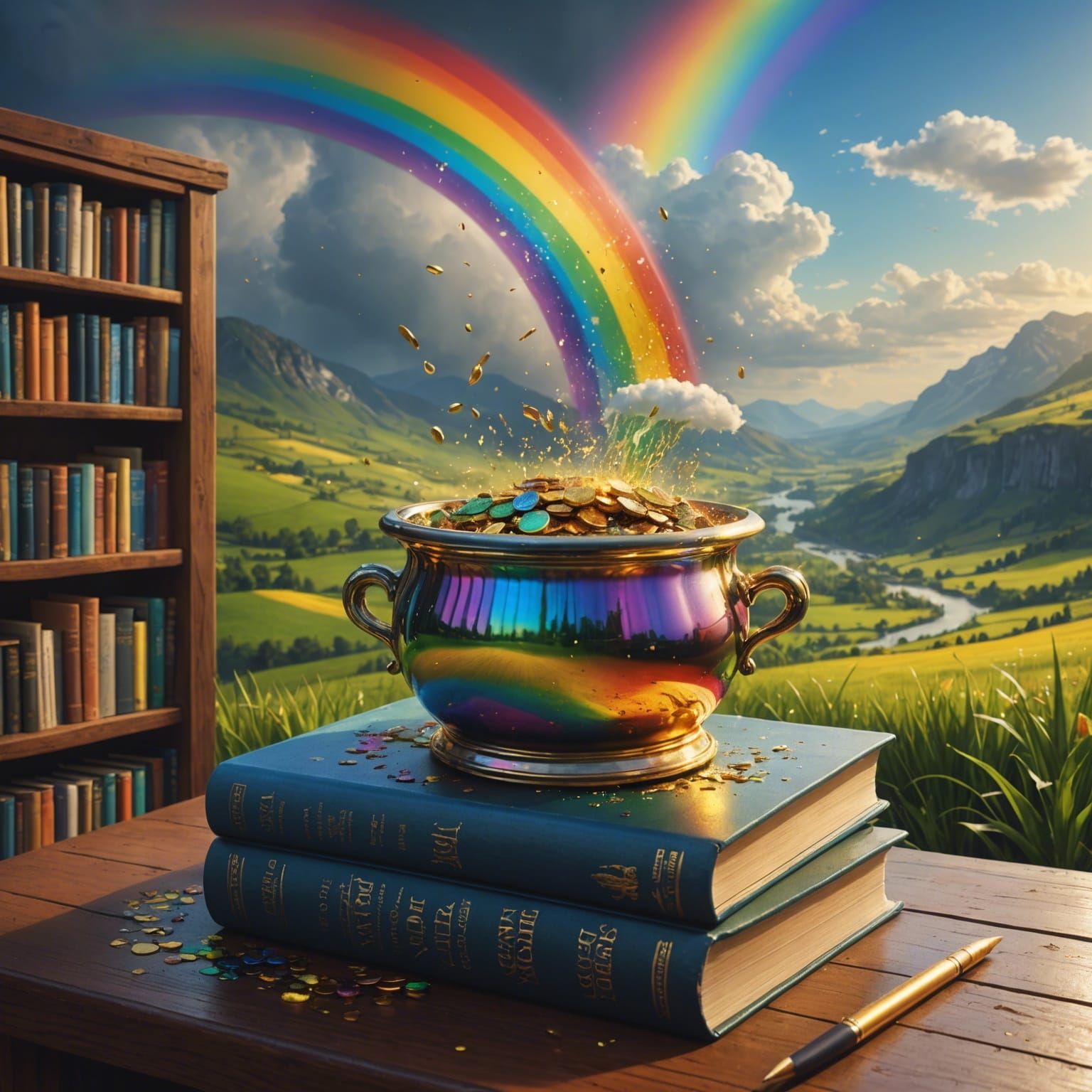 Knowledge is gold - AI Generated Artwork - NightCafe Creator