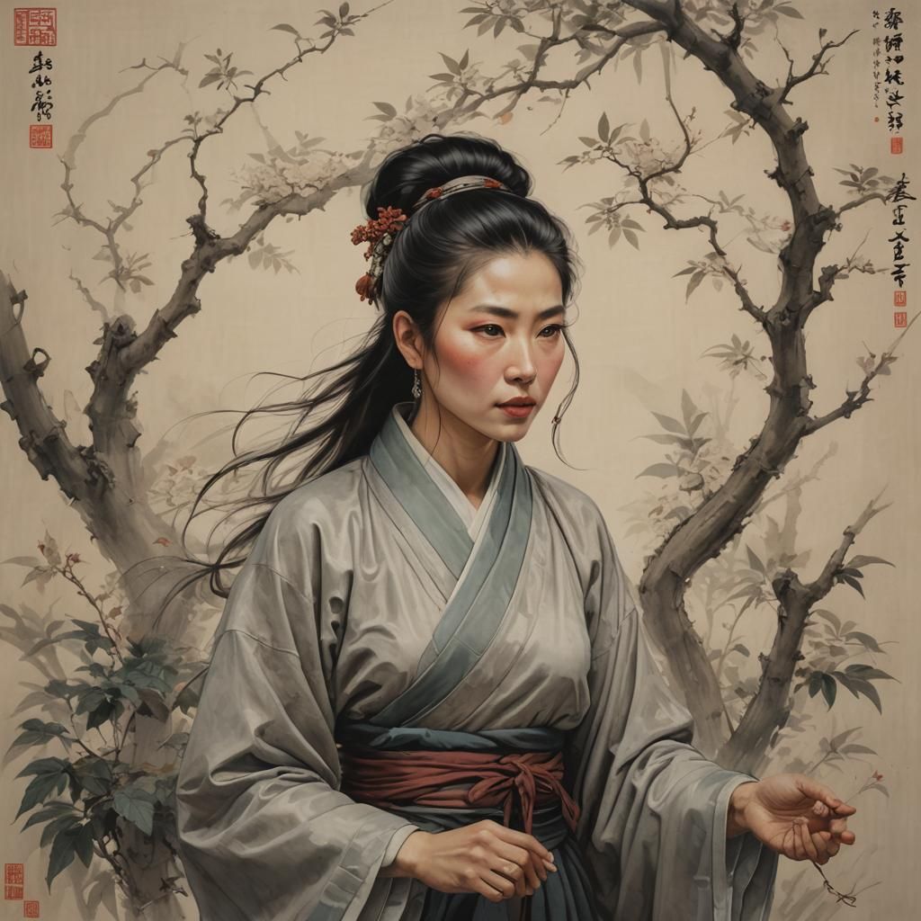 Woman (Huang Guangjian) - AI Generated Artwork - NightCafe Creator