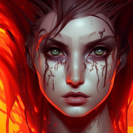 Demon girl - AI Generated Artwork - NightCafe Creator
