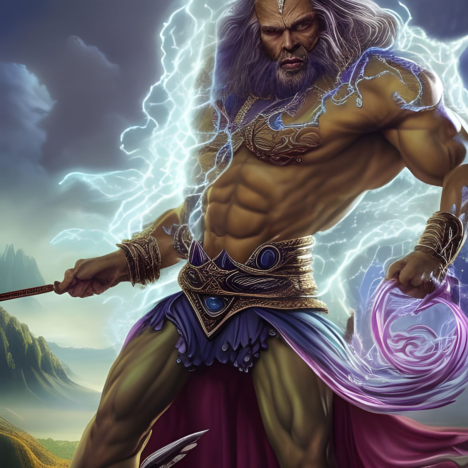 The Muscular Wizard - AI Generated Artwork - NightCafe Creator