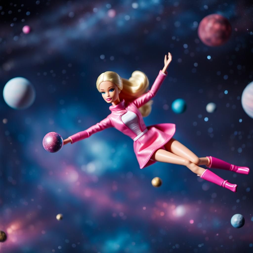 Barbie in space - AI Generated Artwork - NightCafe Creator