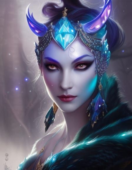 Ice Dragon, Human Form - AI Generated Artwork - NightCafe Creator
