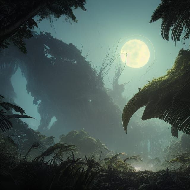 Alien forest - AI Generated Artwork - NightCafe Creator