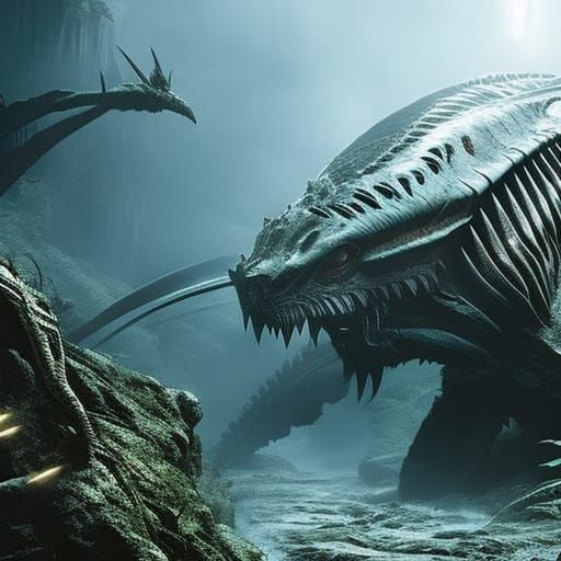 creepy predator . intricate details, HDR, beautifully shot ...