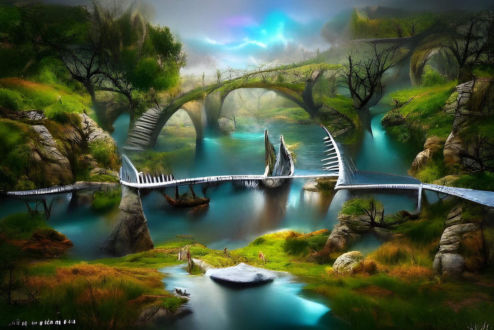 Dimensional Bridge - AI Generated Artwork - NightCafe Creator