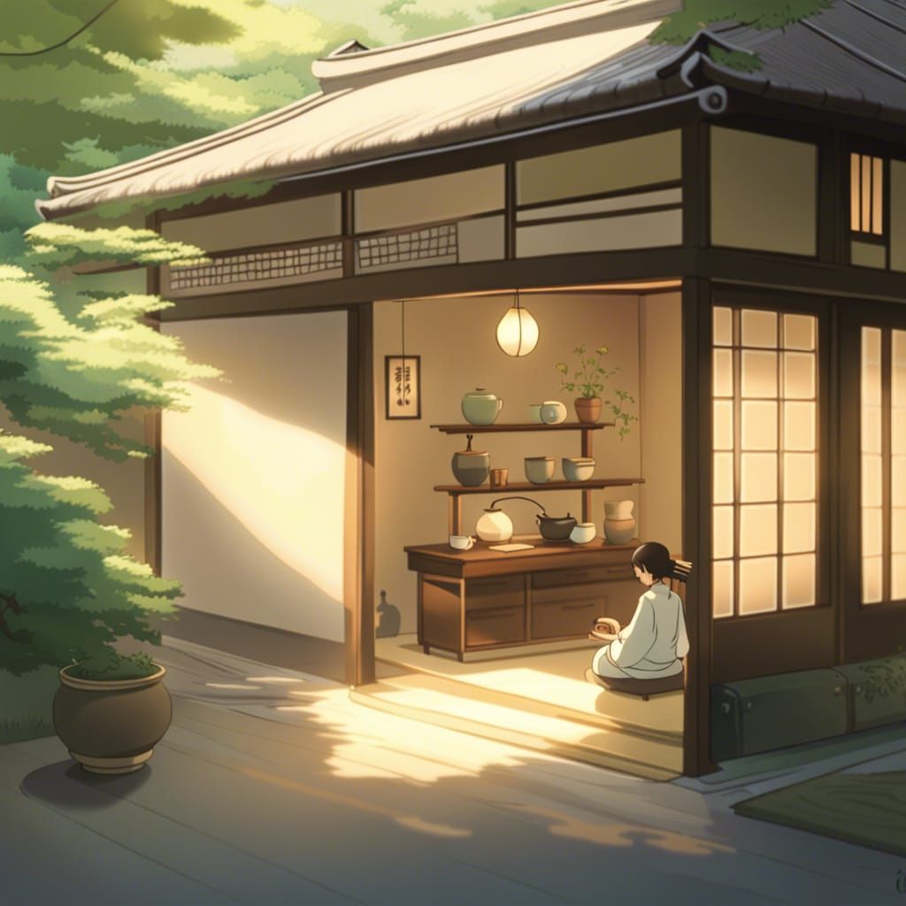 Anime Tea Ceremony - AI Generated Artwork - NightCafe Creator