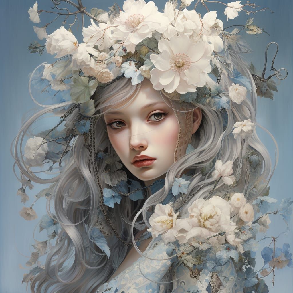 The Silver Fae - AI Generated Artwork - NightCafe Creator