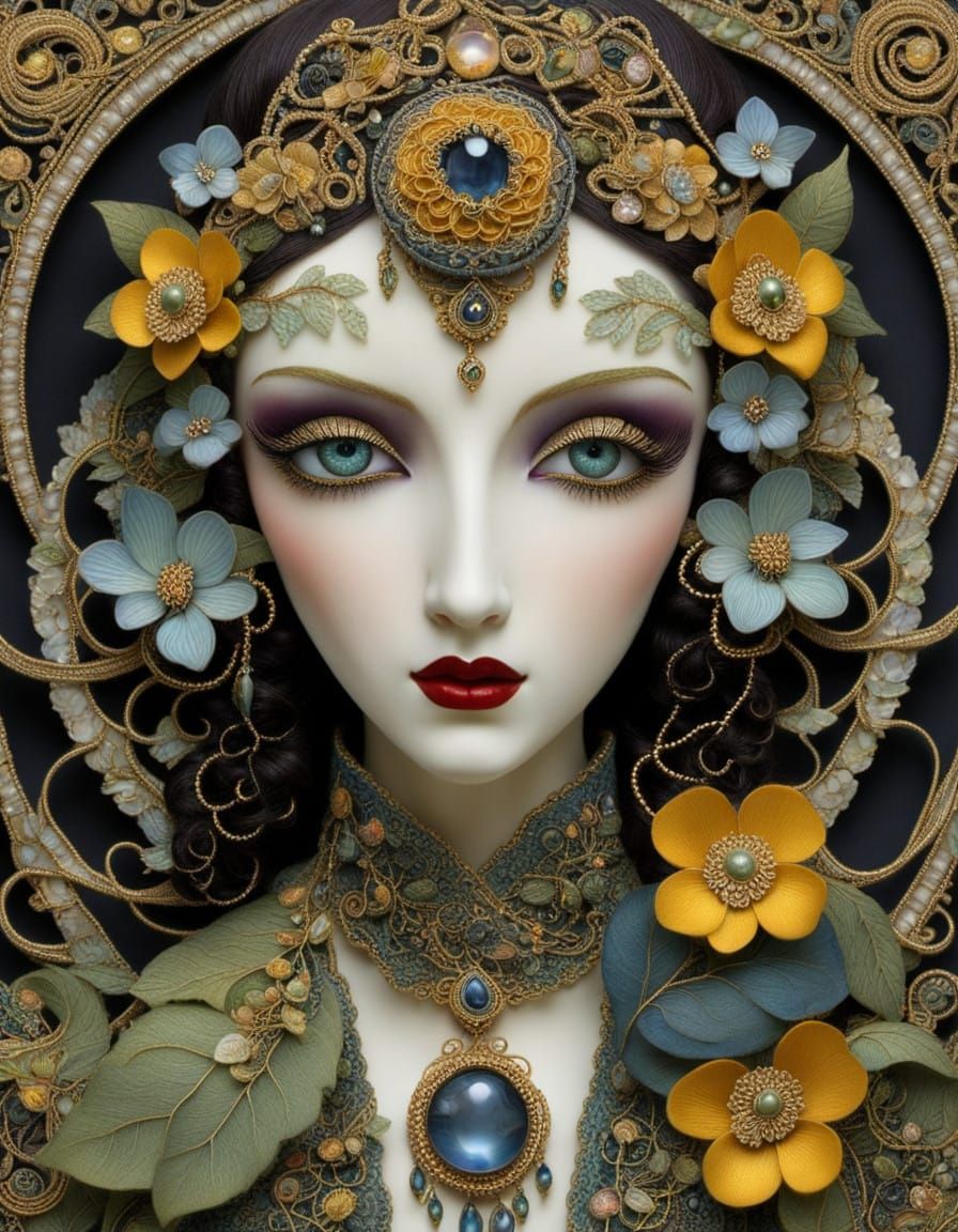 Artist-Laden Soutache Creature with Eyes