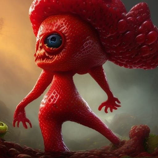 A cool strawberry - AI Generated Artwork - NightCafe Creator