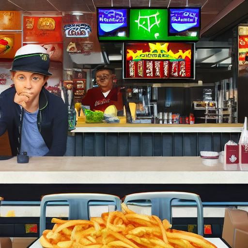 Wizards in fast food restaurant - AI Generated Artwork - NightCafe Creator