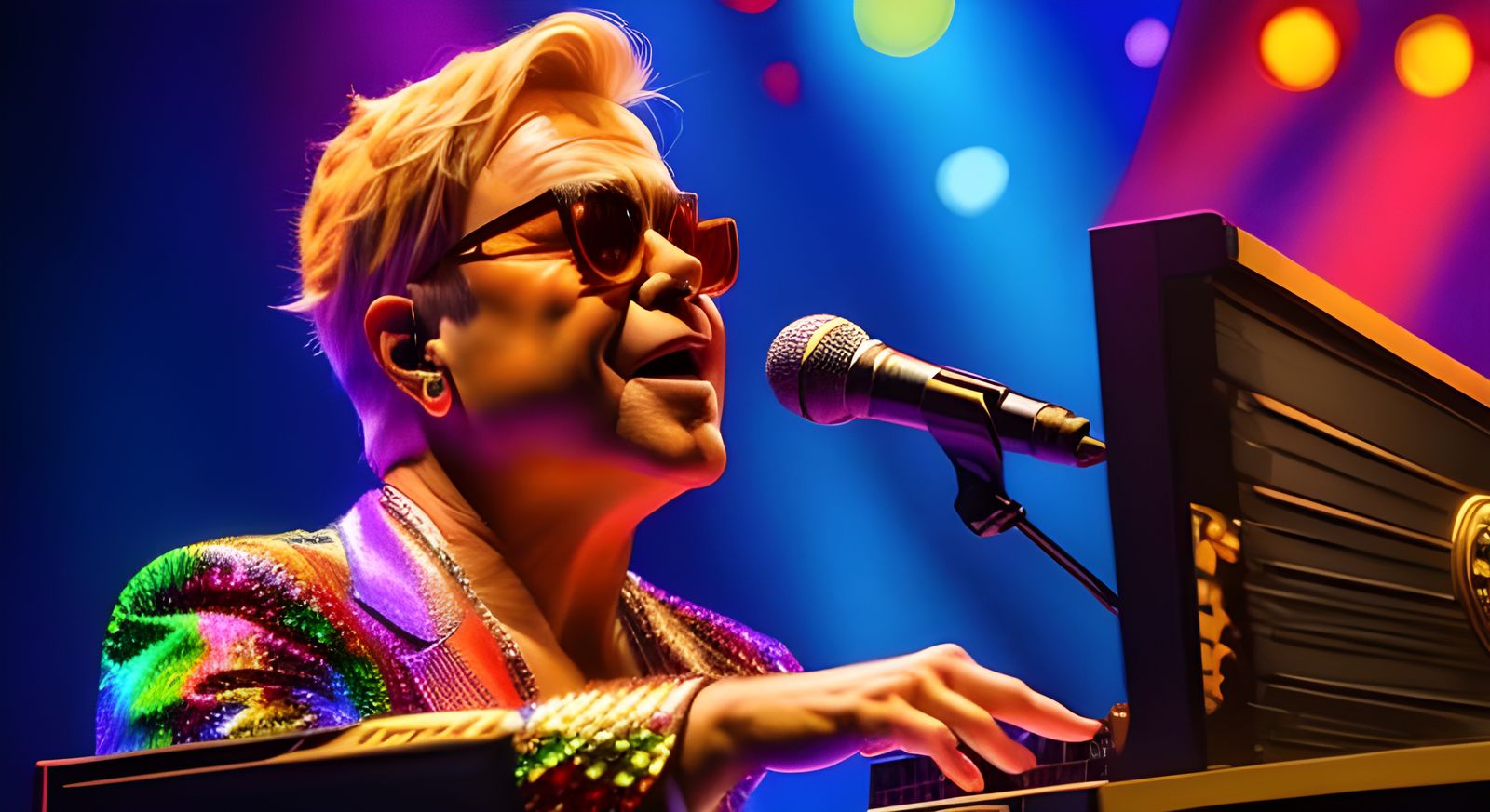 Elton John 🎤 Ai Generated Artwork Nightcafe Creator