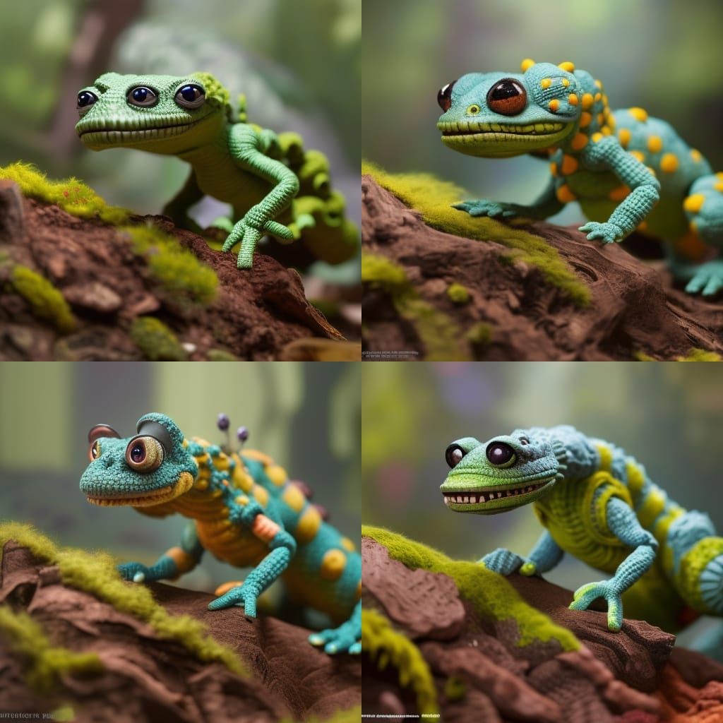 crochet salamander alien muppet chameleon, muppets, crochet, stuffed ...