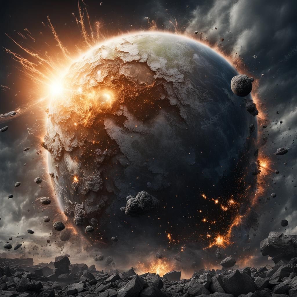 End of a planet - AI Generated Artwork - NightCafe Creator