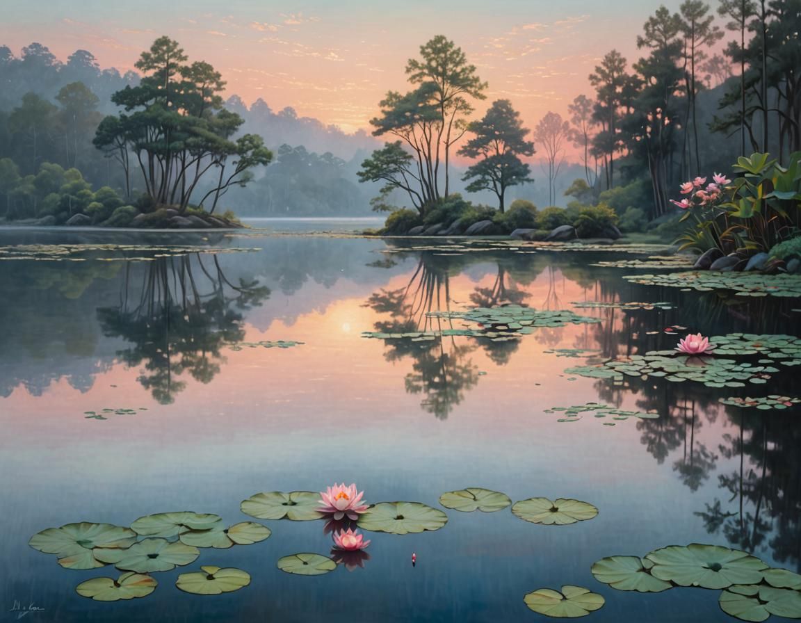 Study of Nature Reflections - AI Generated Artwork - NightCafe Creator