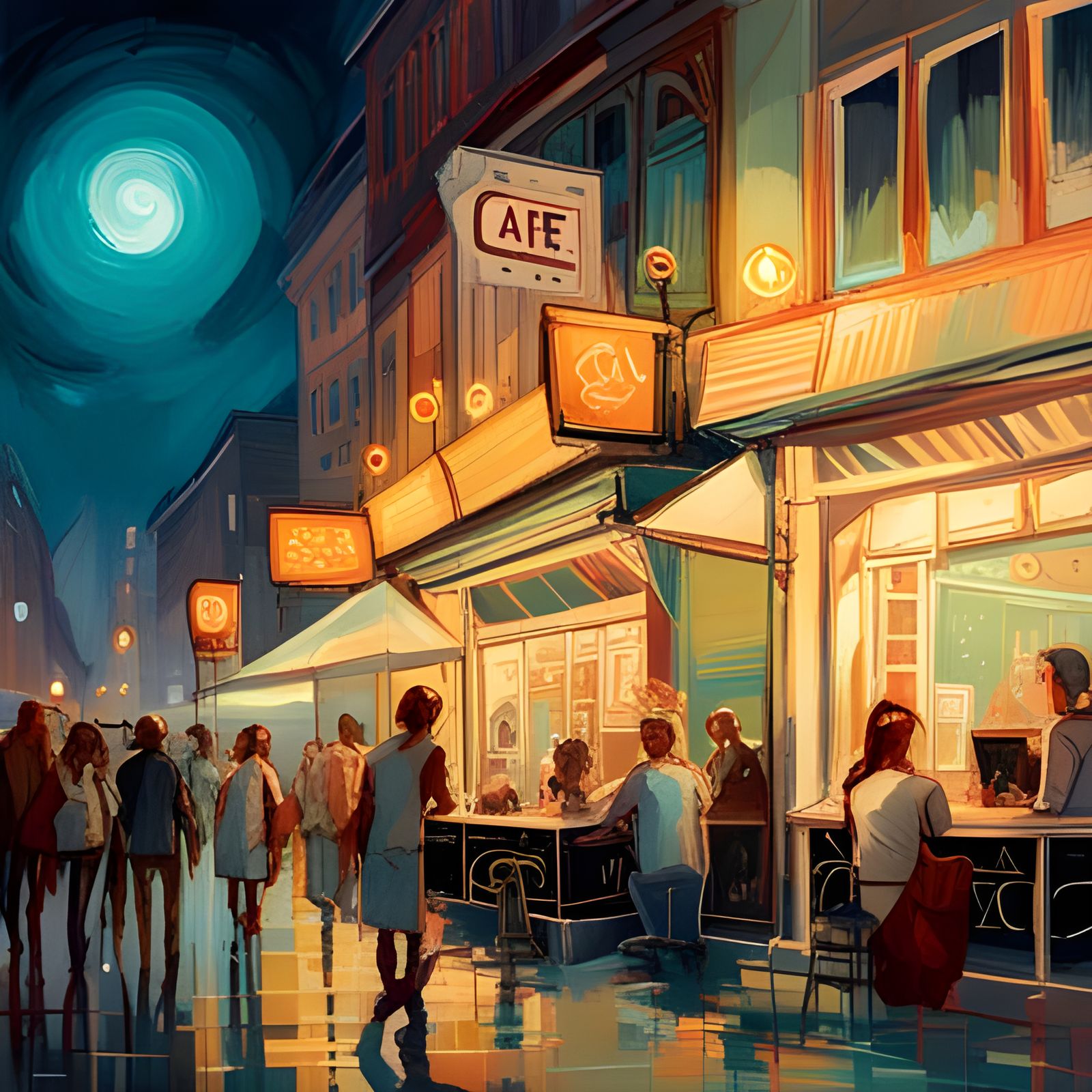 The Night Café - AI Generated Artwork - NightCafe Creator