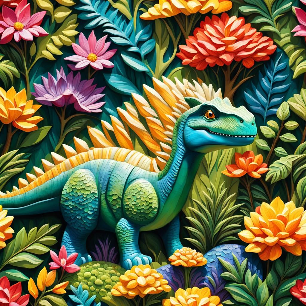 Jurassic World Atmosphere with different magical Breeds of Dinosaurus ...