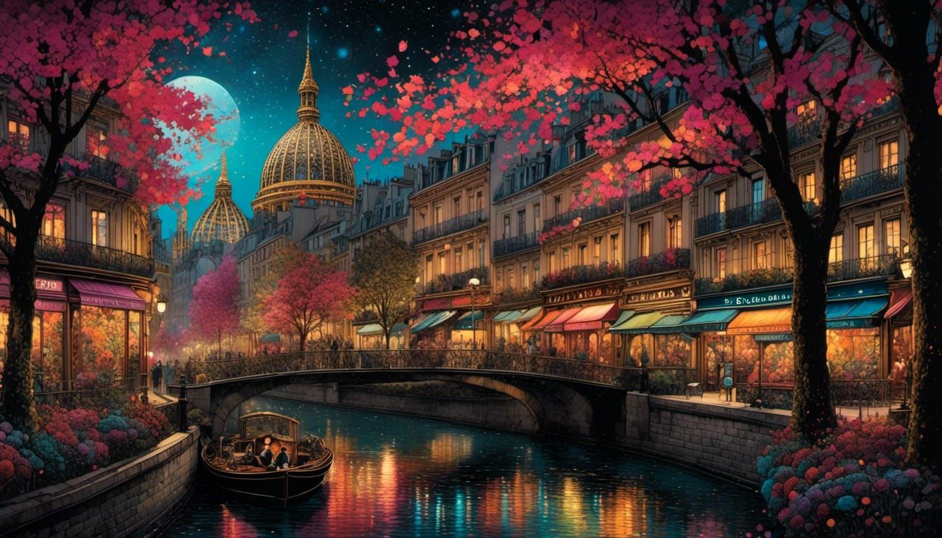 City at Night - AI Generated Artwork - NightCafe Creator