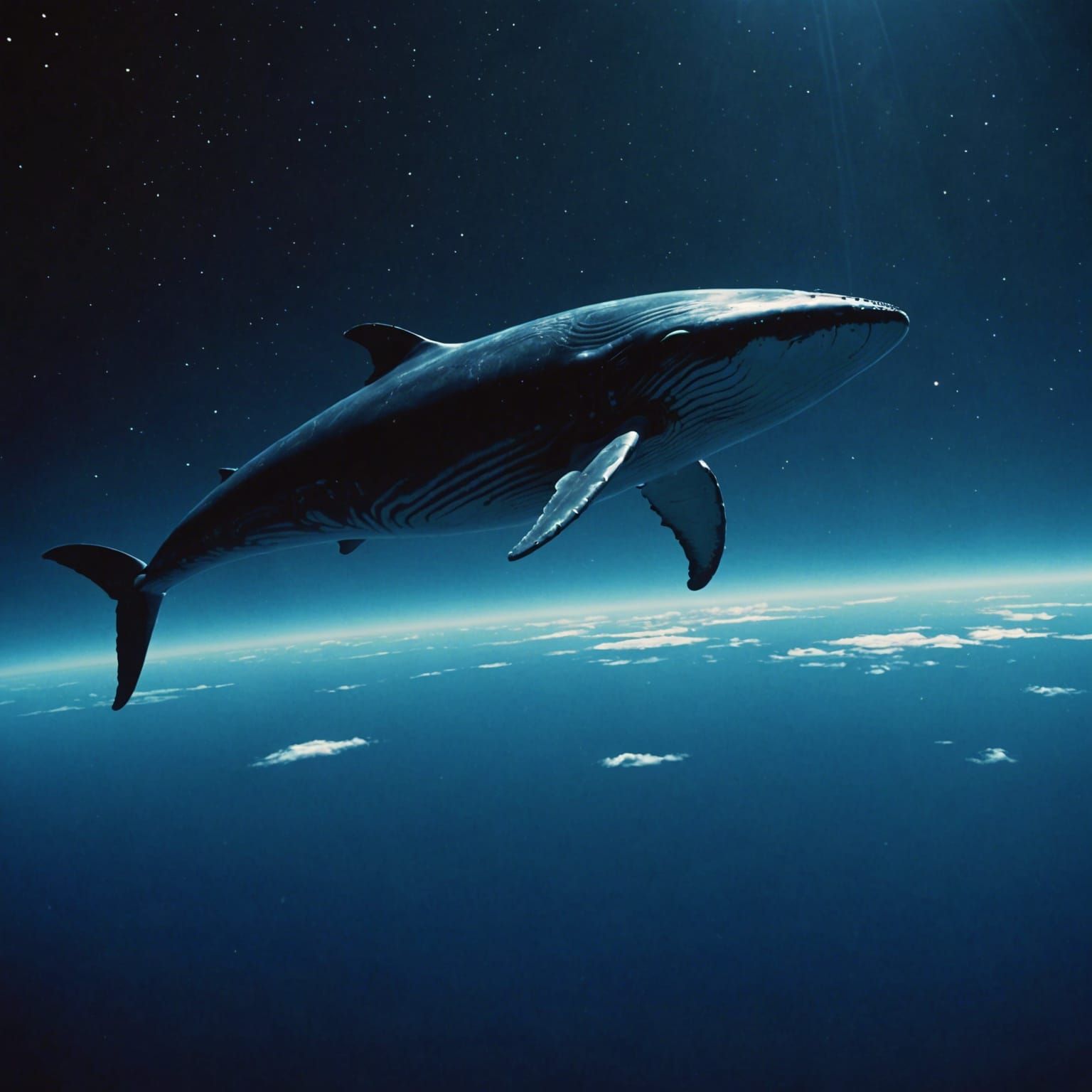 Deep Space blue whale - AI Generated Artwork - NightCafe Creator