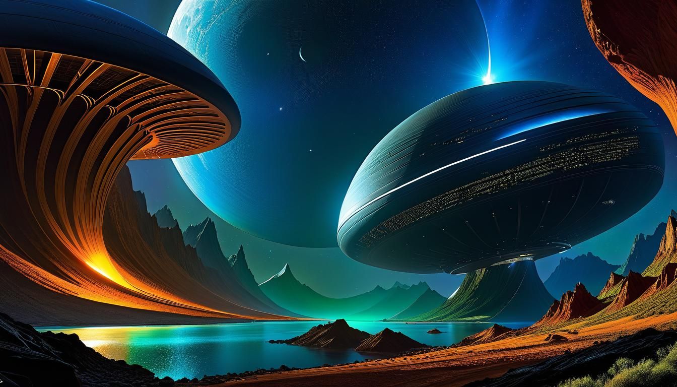 Sci-Fi City Orbs - AI Generated Artwork - NightCafe Creator