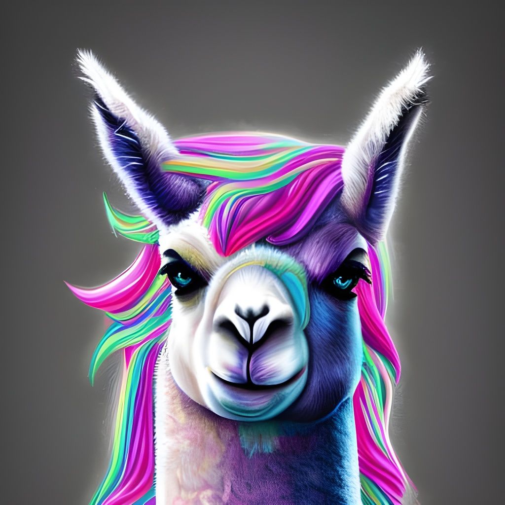 Llama with attutude - AI Generated Artwork - NightCafe Creator