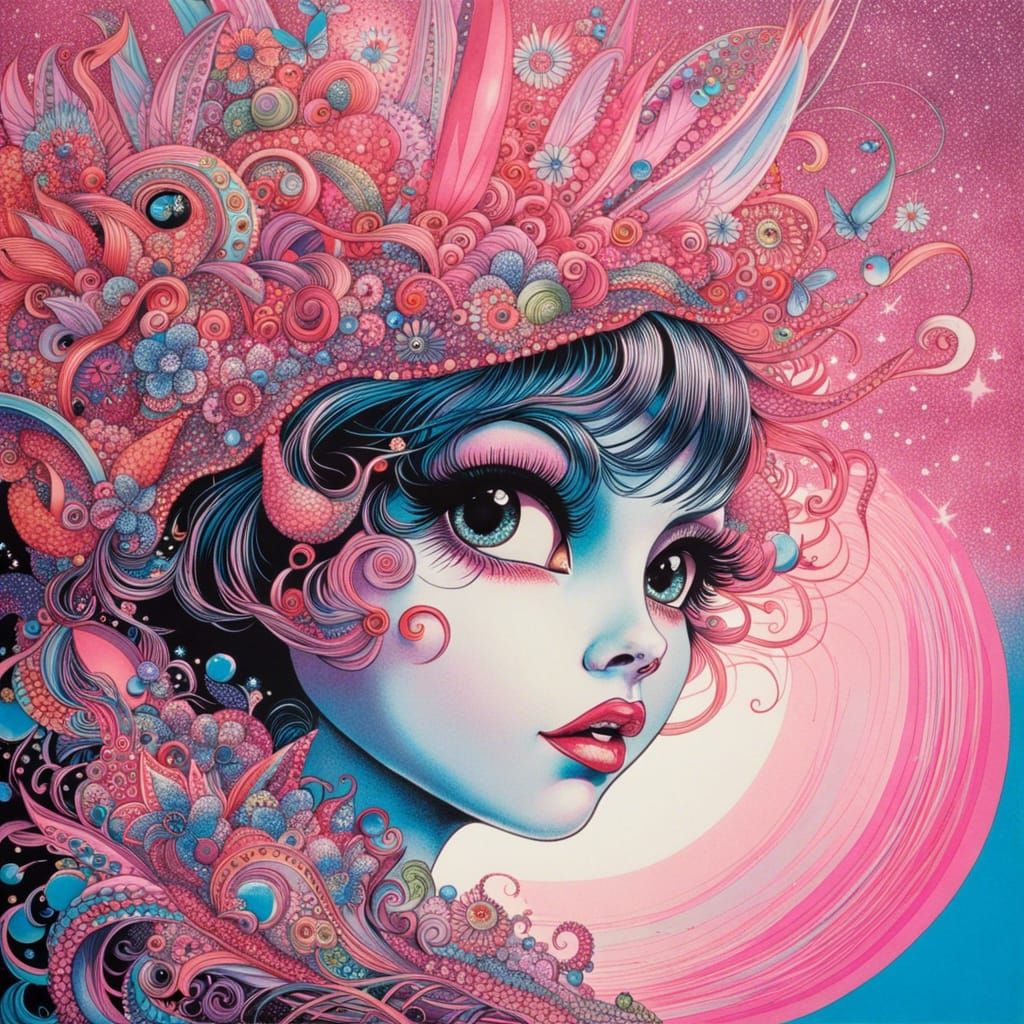 Manic dream pixie 9 - AI Generated Artwork - NightCafe Creator