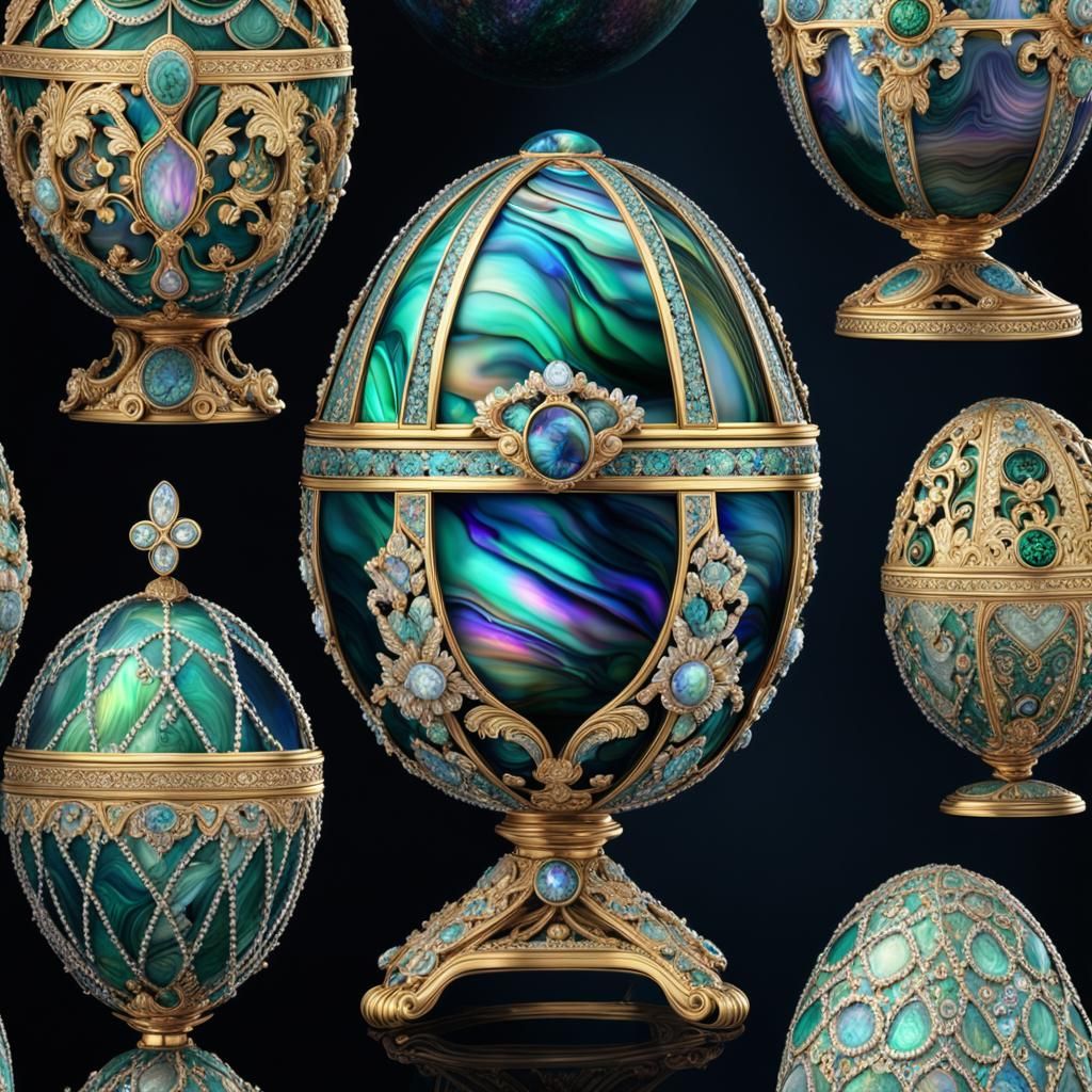 Beautiful Faberge eggs - AI Generated Artwork - NightCafe Creator