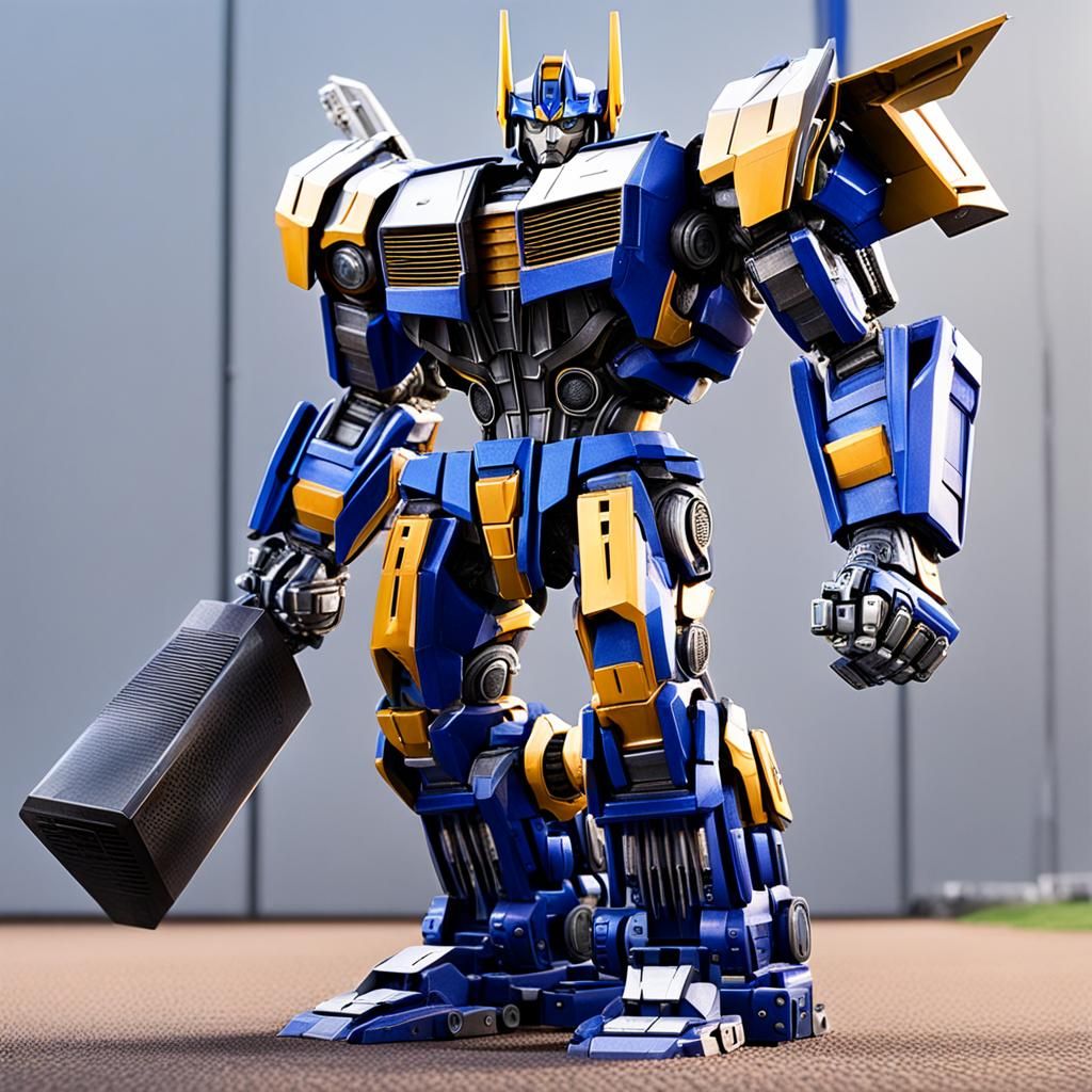jugando béisbol con Transformers - AI Generated Artwork - NightCafe Creator