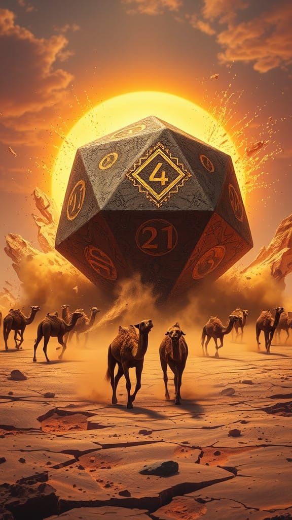 Oo whats that? - Ancient D20 Bursts Forth in Golden Desert ...