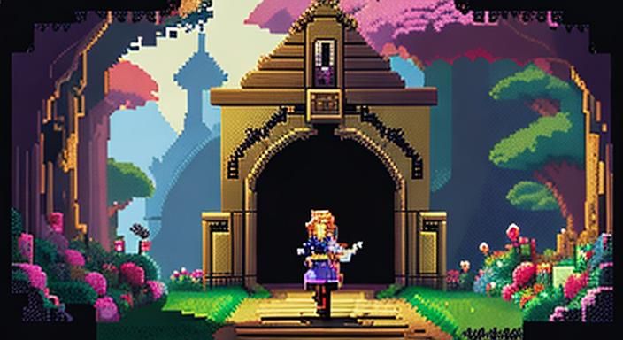 pixel art; #pixelart; 16-bit; pixel art; vampire kingdom; winding road ...