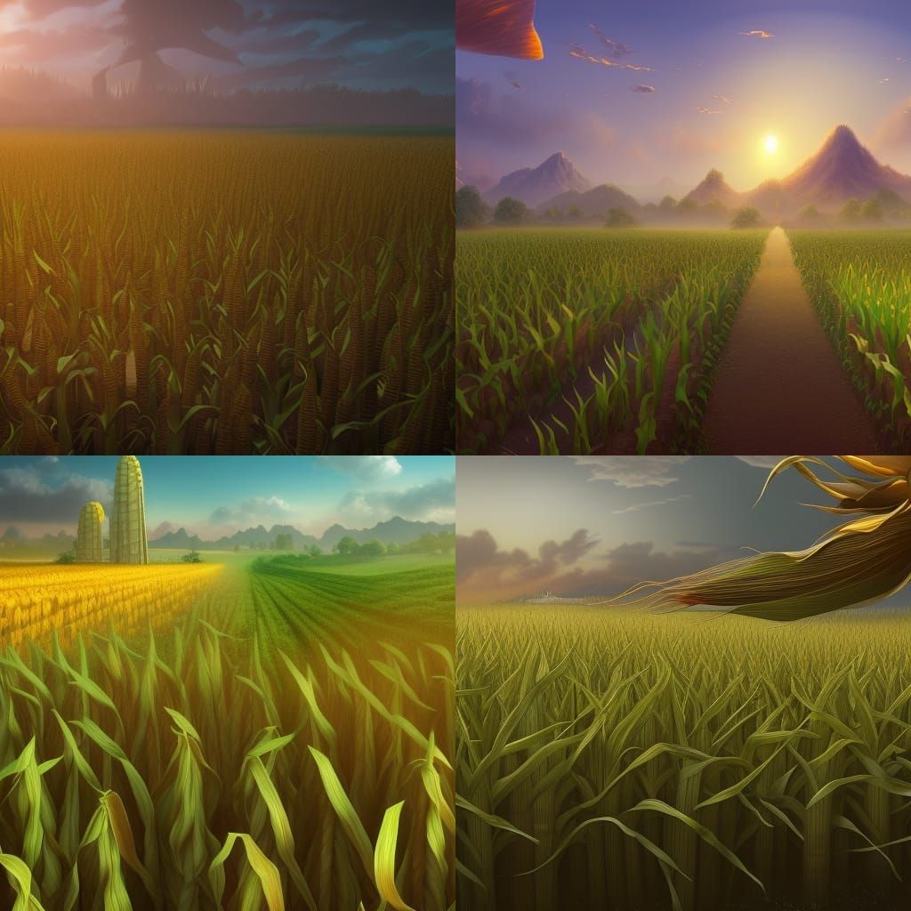 giant corn field, detailed, corn, beautiful - AI Generated Artwork ...