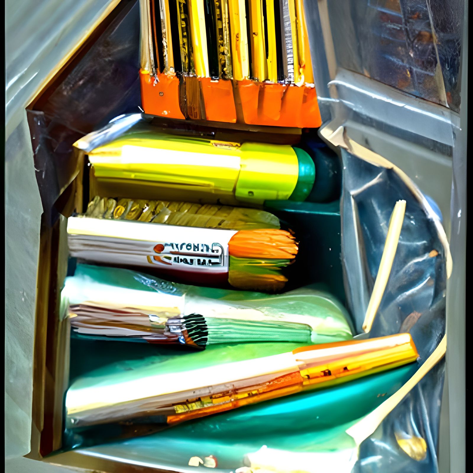 Box of pencils - AI Generated Artwork - NightCafe Creator