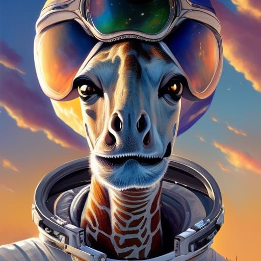 space giraffe - AI Generated Artwork - NightCafe Creator