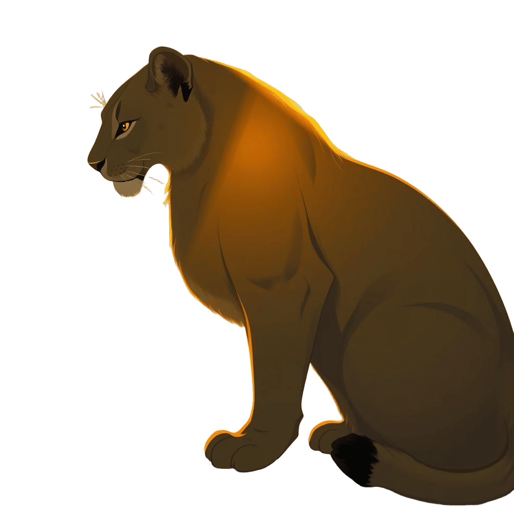 A cat’s shadow morphing into a lion, hinting at a hidden bravery.