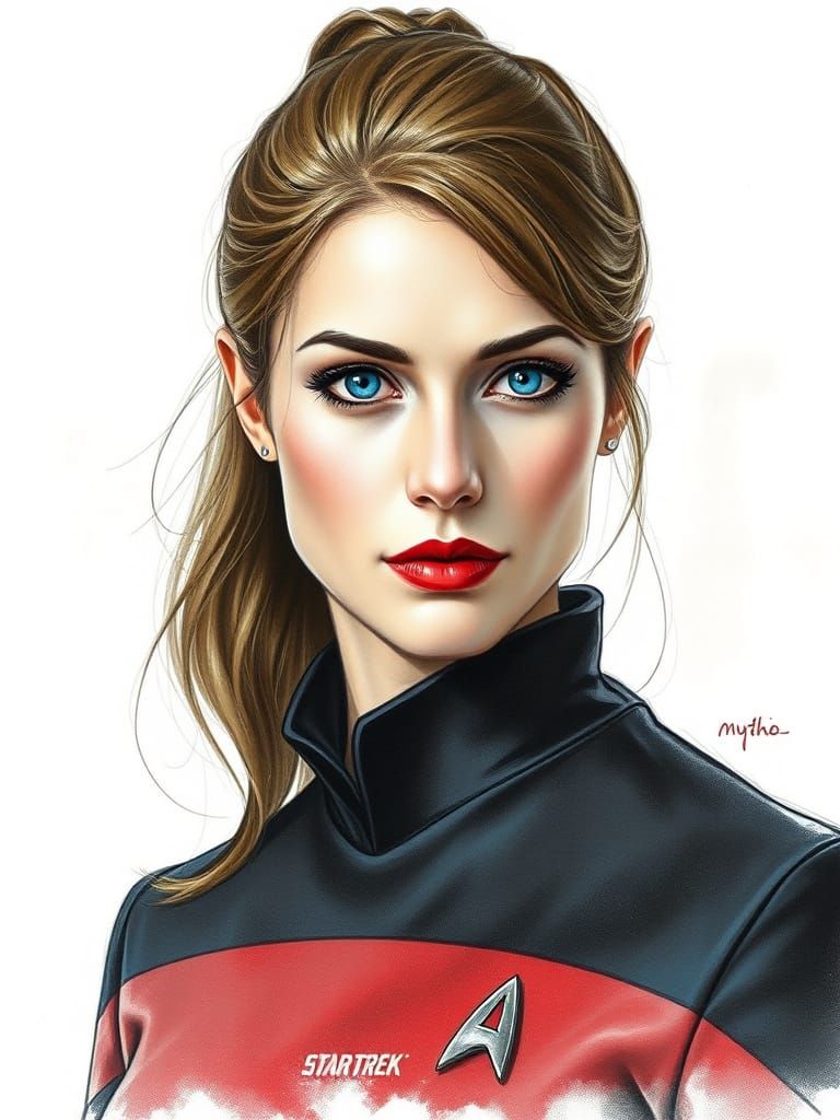 Portrait of a Star-Trek Commander woman