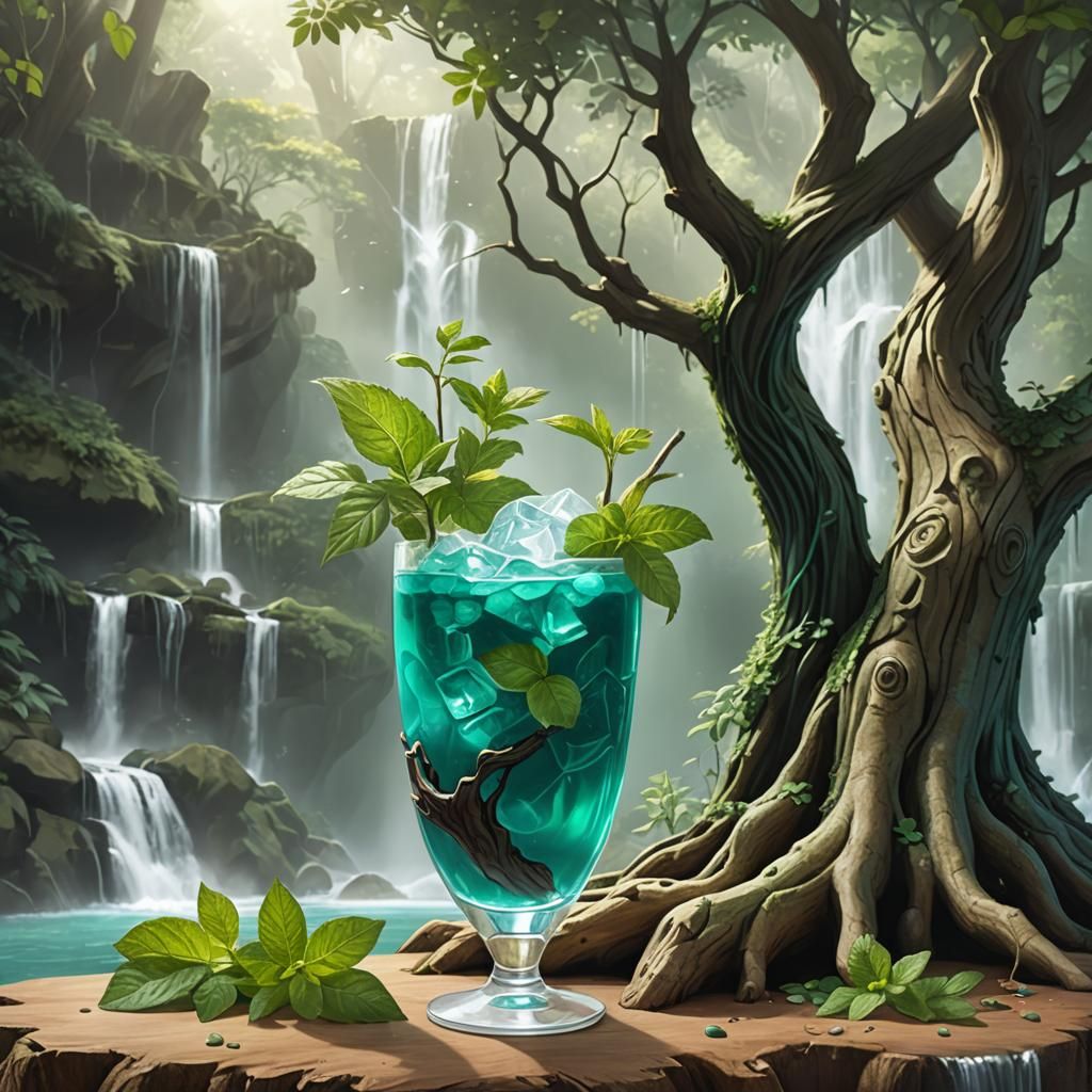 Kin-Tree Cocktail - AI Generated Artwork - NightCafe Creator