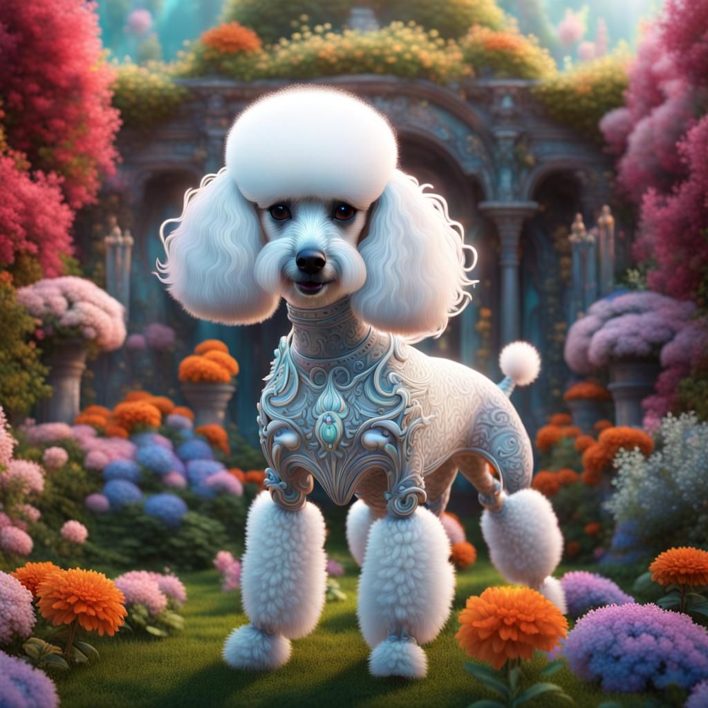 White Poodle - AI Generated Artwork - NightCafe Creator