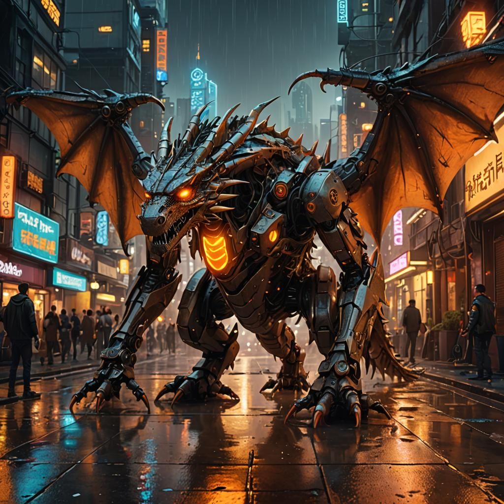Dragon Mech - AI Generated Artwork - NightCafe Creator
