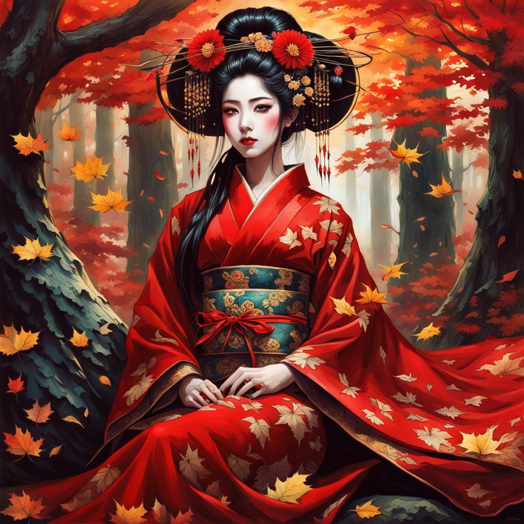 Geisha - AI Generated Artwork - NightCafe Creator