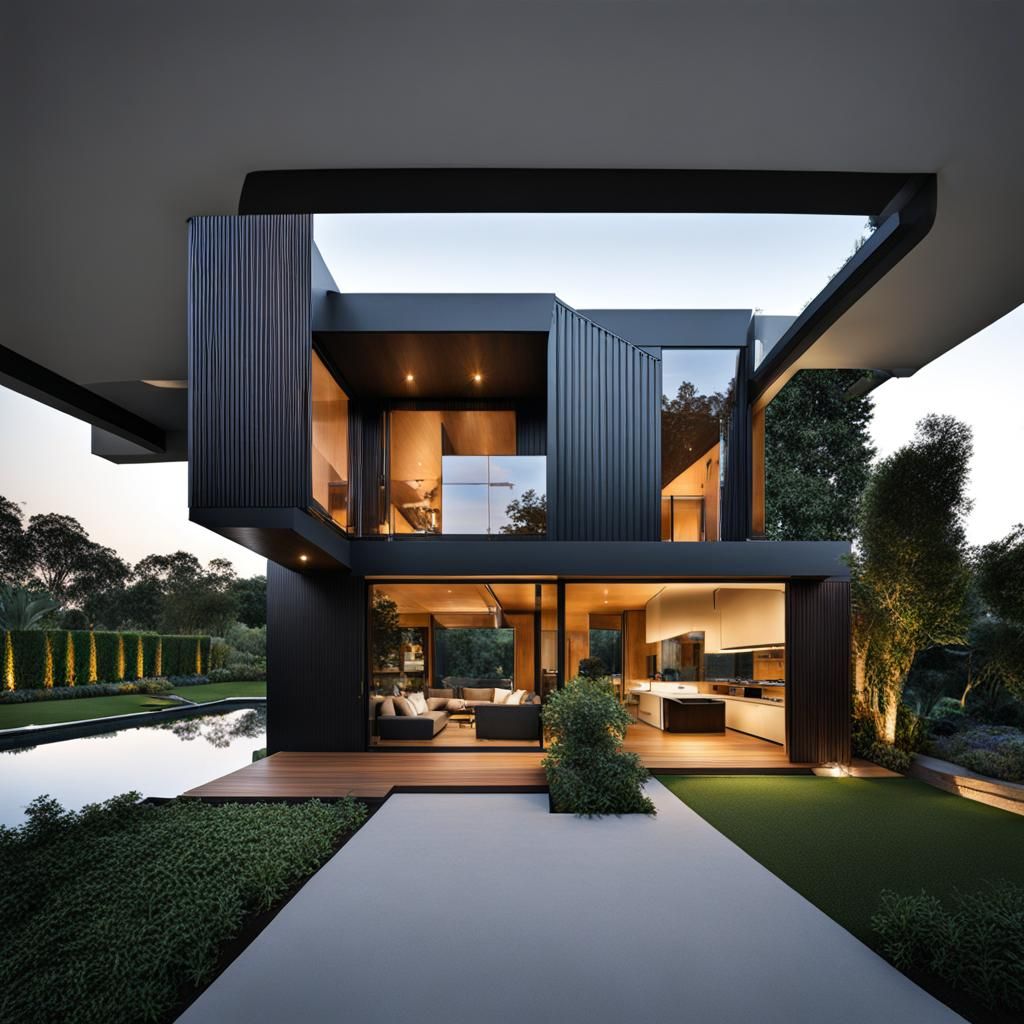 modren house - AI Generated Artwork - NightCafe Creator