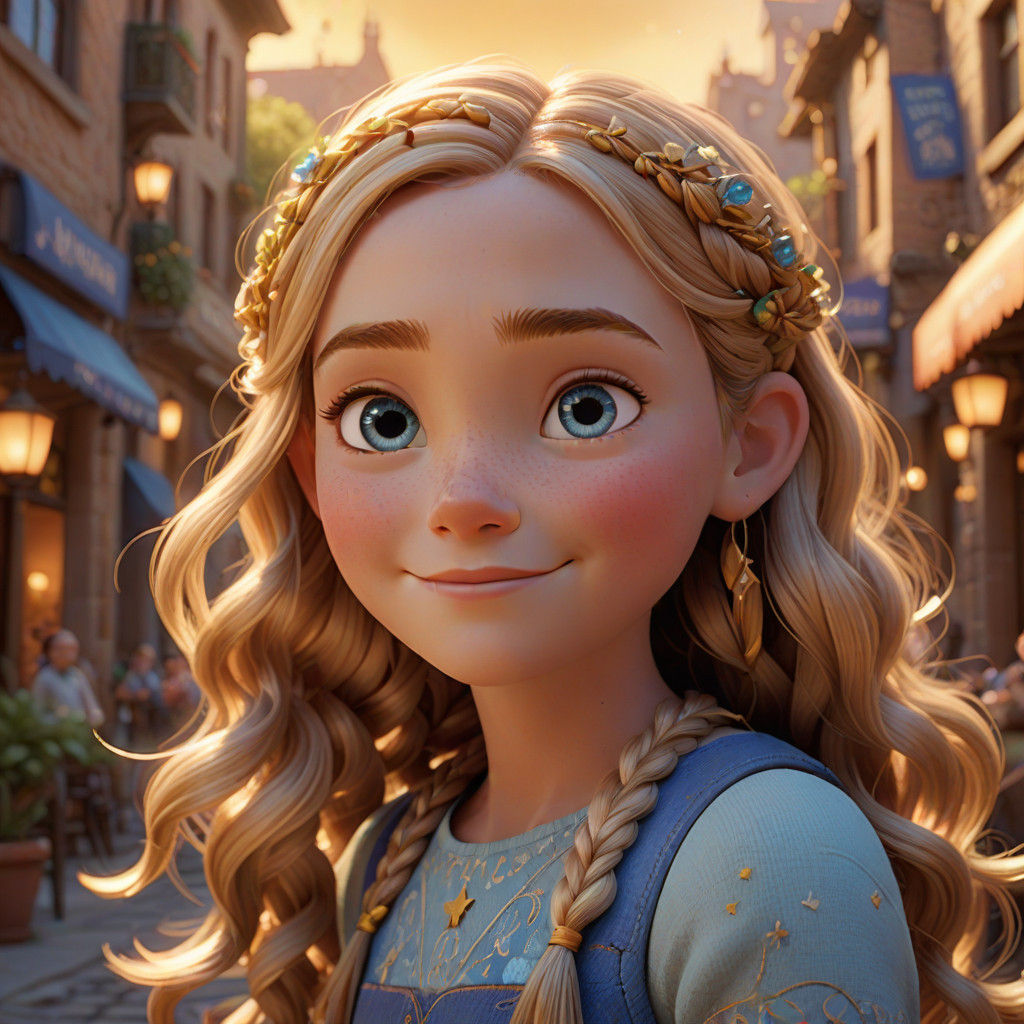 Joyful Pixie Twins Dance in Sun-Kissed Israeli Tow... - AI Art