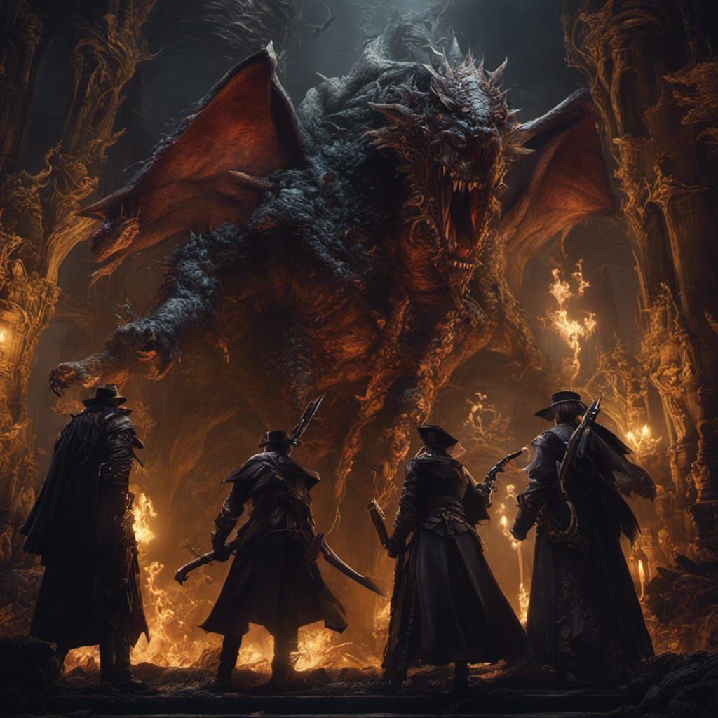 Heretic hunter. Hunters vs Eldritch creature. - AI Generated Artwork ...