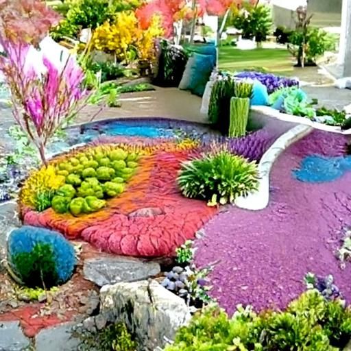 Pinterest beautiful colorful landscape design idea #1 - AI Generated ...