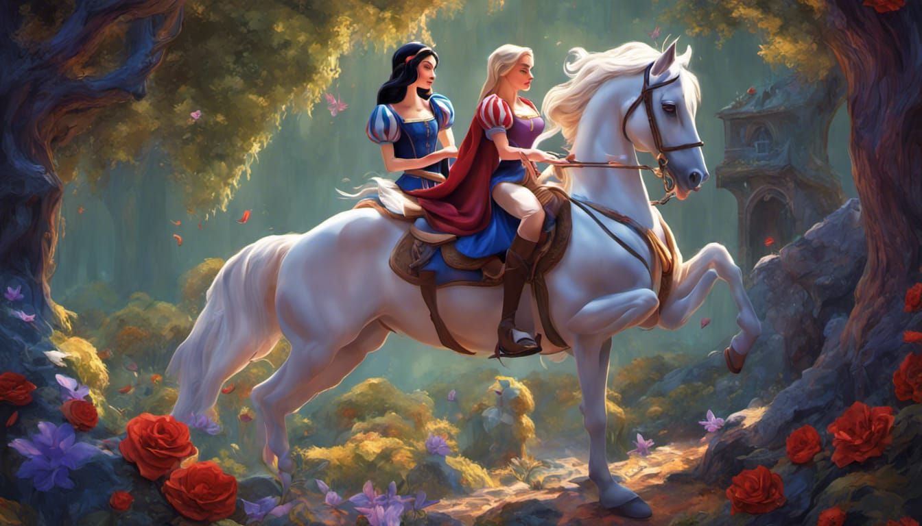 Rapunzel Saves Snow White - Fairytale Mixup Challenge - AI Generated ...