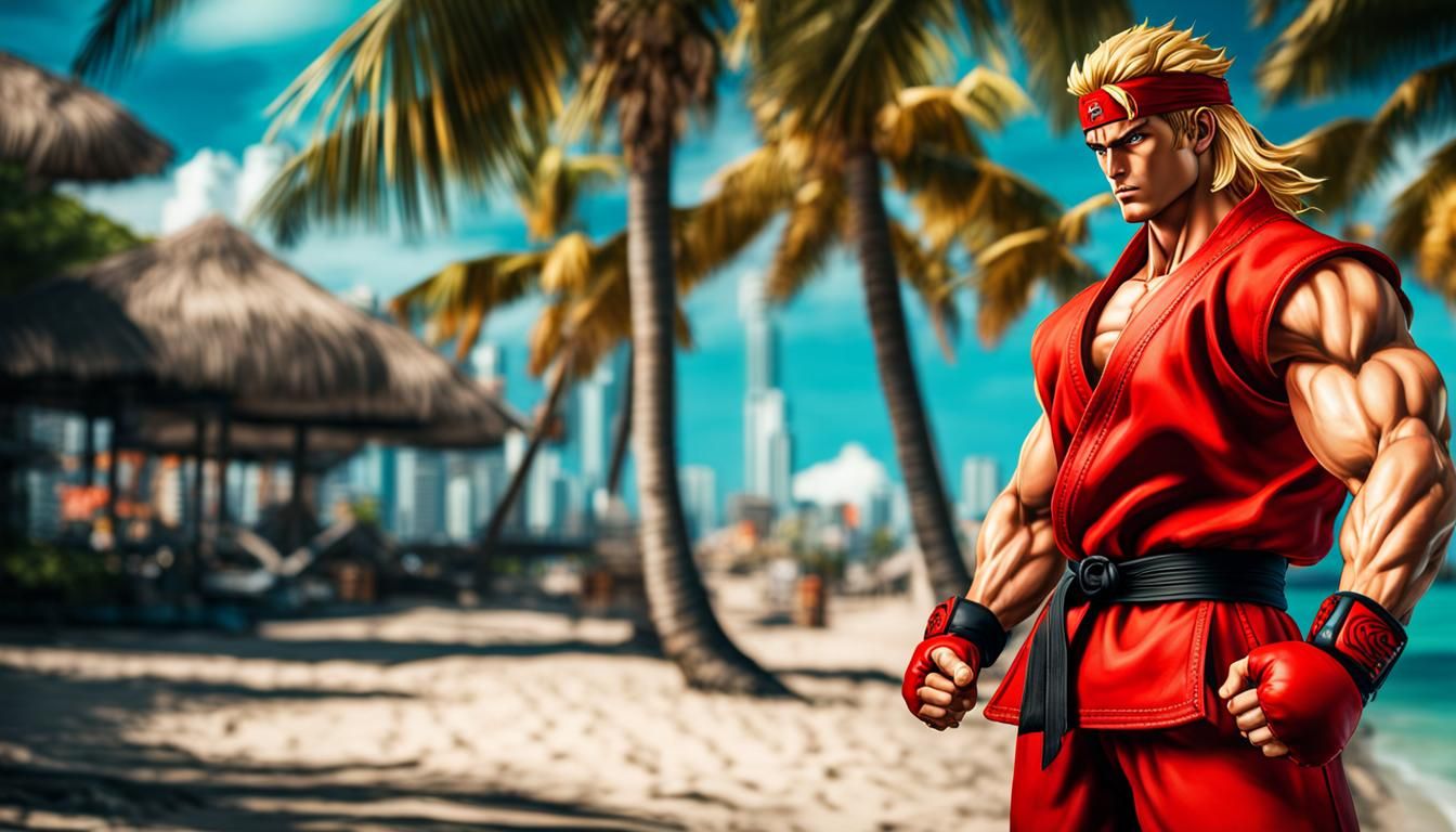 Ken Masters Street Fighter. - AI Generated Artwork - NightCafe Creator
