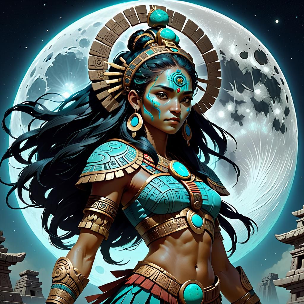 IX Chel (Mayan): The Goddess of Medicine, Fertility, and the Moon, - AI Generated Artwork ...
