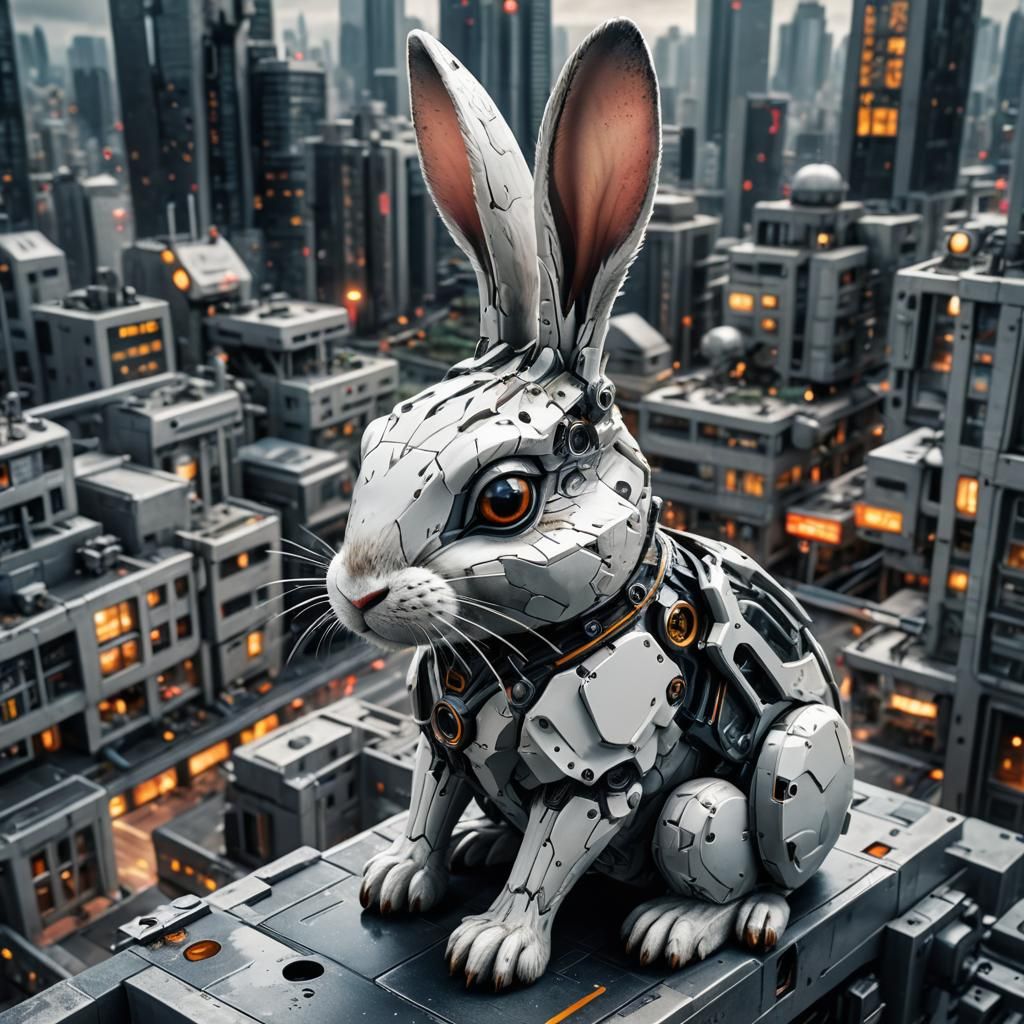 The Hydraulic Rabbit. - AI Generated Artwork - NightCafe Creator