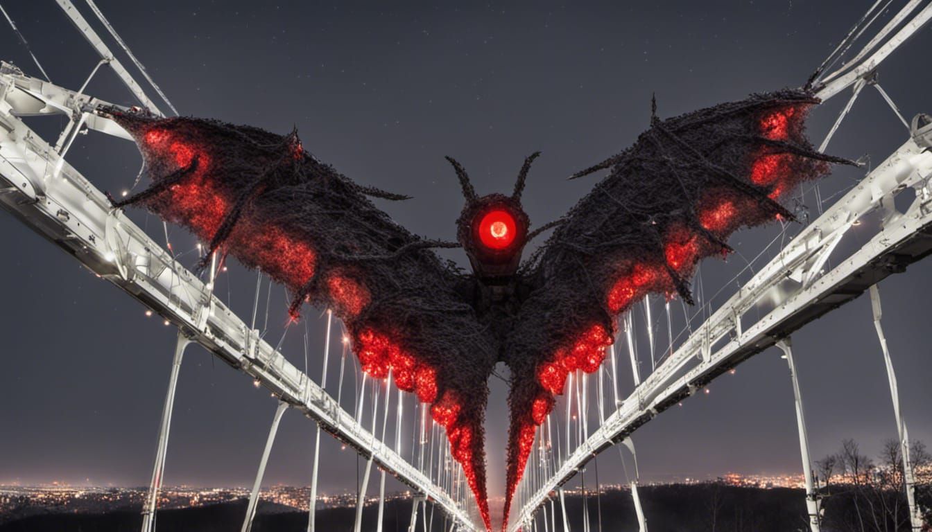 Mothman Bridge - AI Generated Artwork - NightCafe Creator